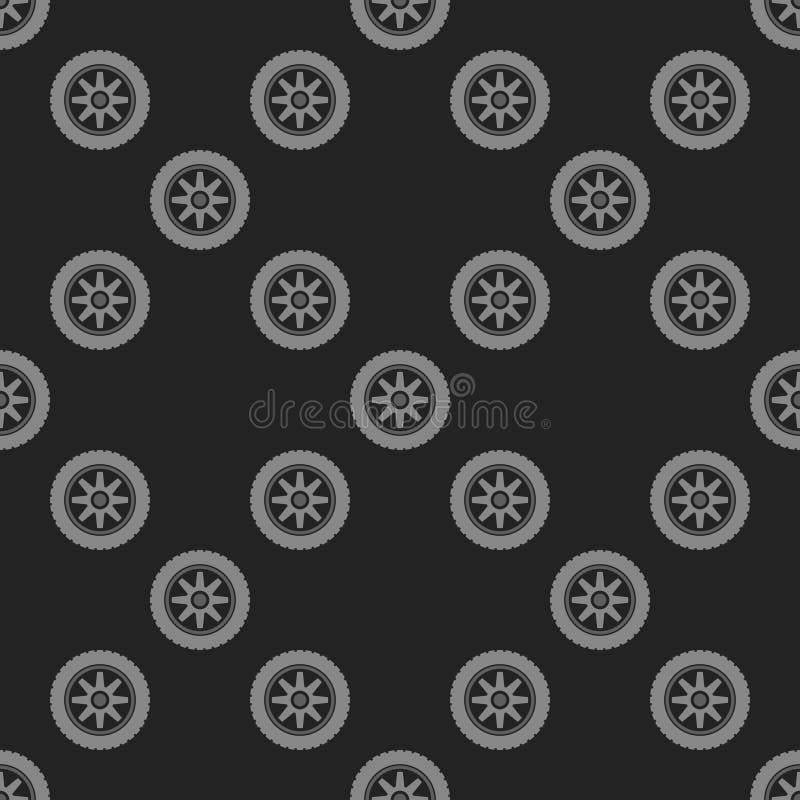 Sports Wheel Vector Seamless Pattern. Racing Tire and Rim Vector ...