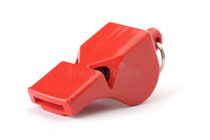 Referee Red Card and Whistle Stock Photo - Image of soccer, sports ...