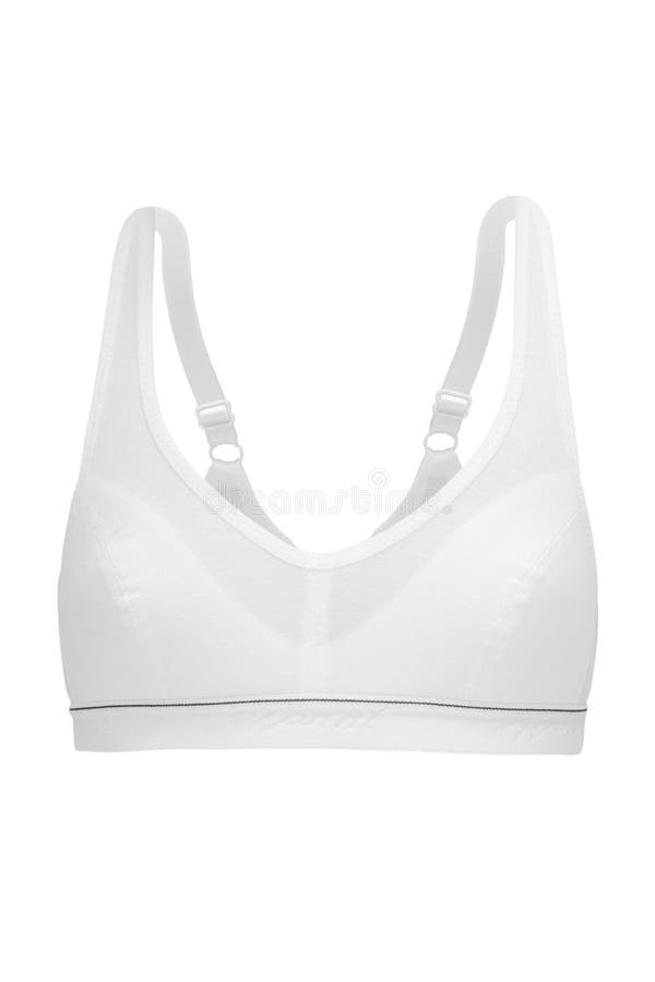Sports White Bra Isolated on White Stock Photo - Image of lifestyle ...