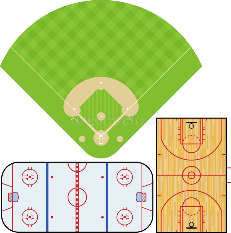 Baseball field stock vector. Illustration of double, graphic - 13599308
