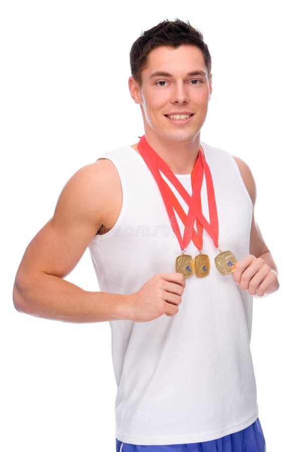 Sportsman stock image. Image of round, hands, silver - 18018725