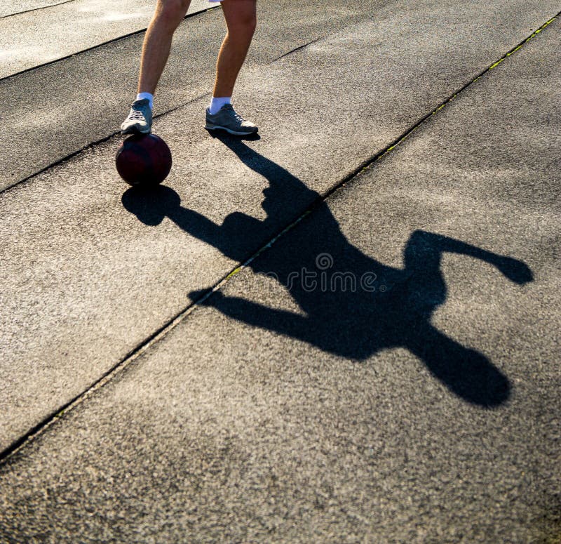 Sportsman stock photo. Image of foot, shadow, player - 44870318