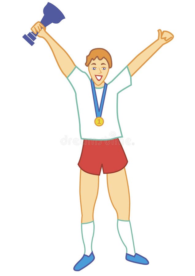 Sportsman Vector Illustration, Cartoon Flat Man Athlete Player ...