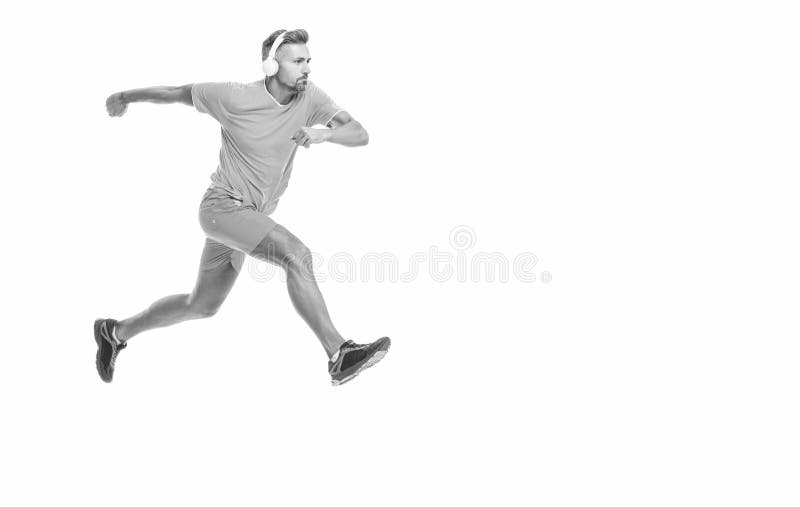The Sportsman Running at Full Speed, Copy Space Advertisement ...
