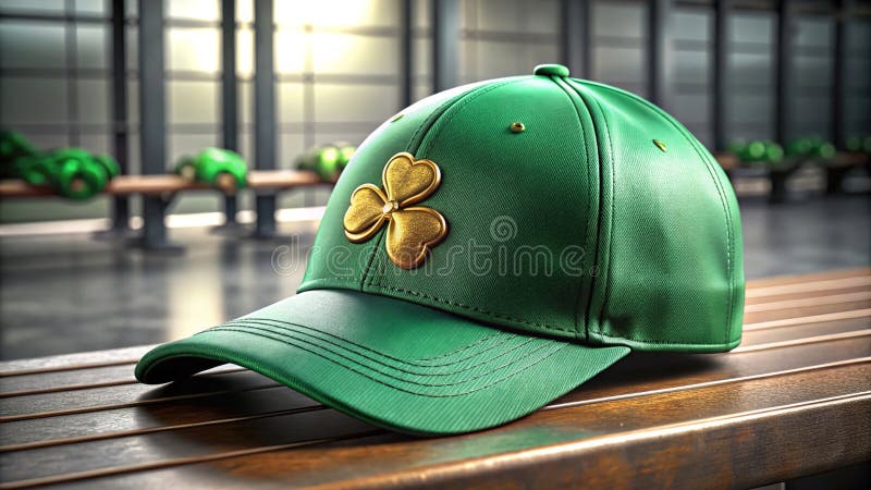 Sporty Green St. Patrickâ€™s Day Baseball Cap with Shamrock Stock ...