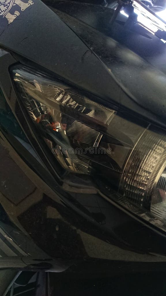 Sporty Motorcycle Headlight Shape Stock Photo - Image of beam, flash ...