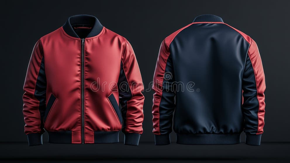 The Sporty Varsity Jacket Mock-up Bundle Includes Stylish Designs with ...