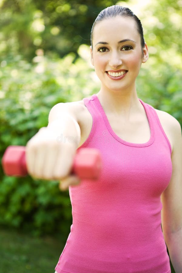 Sporty woman stock photo. Image of happy, pretty, lady - 10038352