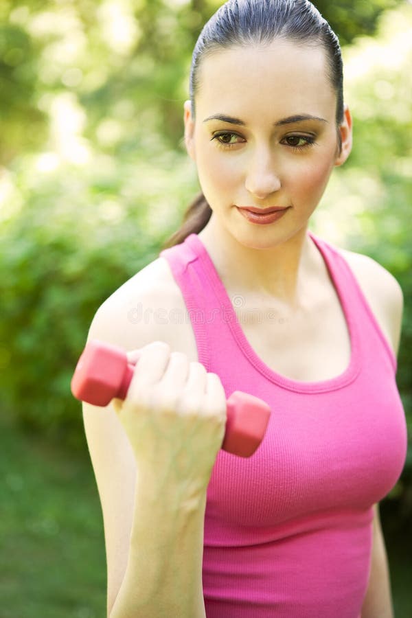 Sporty woman stock photo. Image of happiness, happy, outside - 10038358