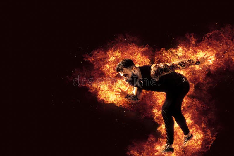 Fire Energy Running Man Man Stock Photos - Free & Royalty-Free Stock ...