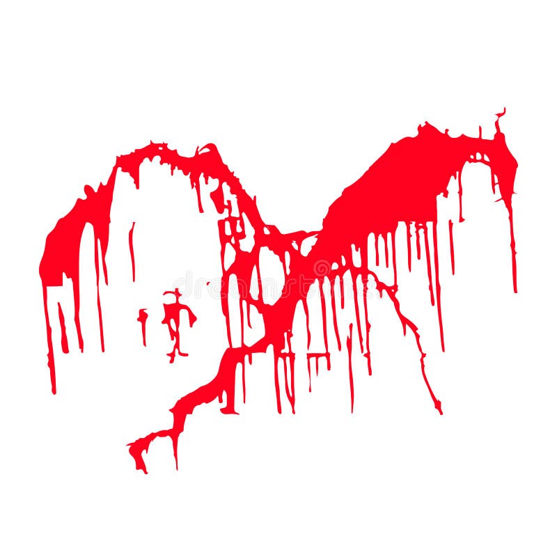 Spot of Blood with Symbols Isolated Stock Vector - Illustration of ...