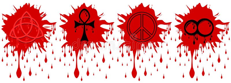 Spot Of Blood With Symbols Isolated Stock Vector - Image: 47482439