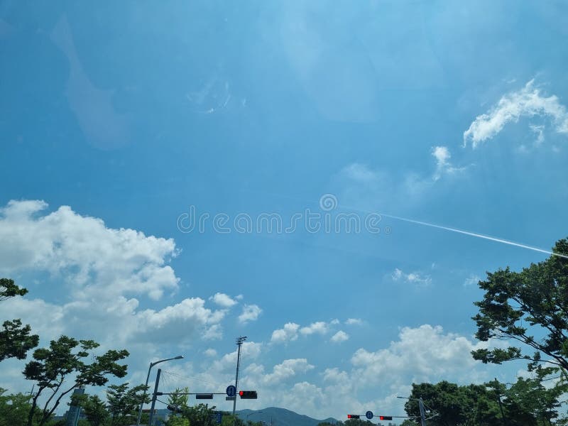 Spot Clouds Scattered in Sky Stock Image - Image of clouds, spotted ...