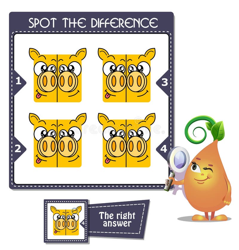 Spot the difference twins stock illustration. Illustration of ...