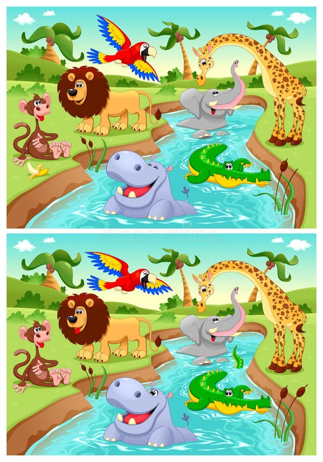 Spot The Differences Stock Vector Illustration Of Character 46668201