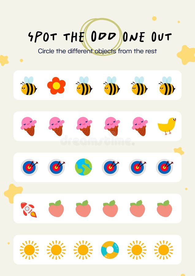 A Printable Educational Worksheet for Kids To Spot the Illustration ...