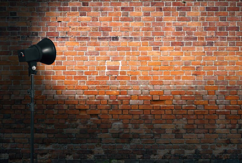 Light on wall stock image. Image of spotlight, device - 208012955