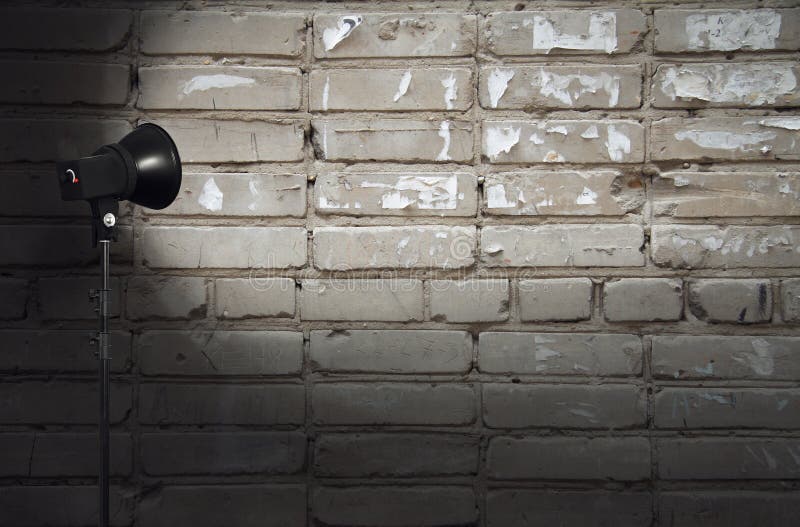 Light on wall stock photo. Image of space, place, reflector - 187149644
