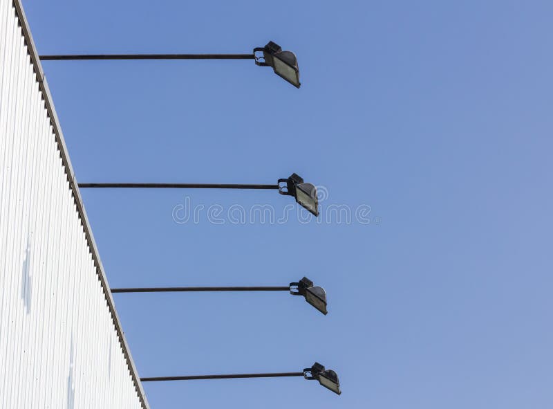 Spot-light over Blue Sky stock image. Image of power - 29526855