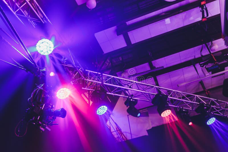 Spot Light in Television Studio on Ceiling. Stock Image - Image of ...