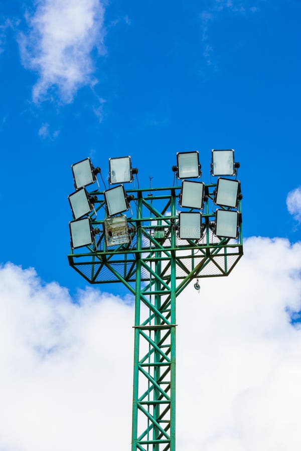 Spot-light tower stock photo. Image of lamp, electricity - 33212646