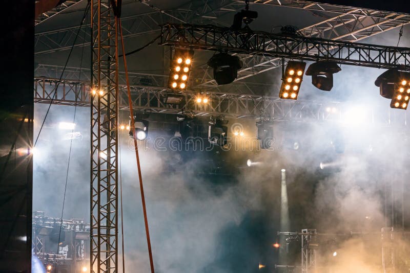 Spot Lightning System Mounted on Stage for Illumination during C Stock ...