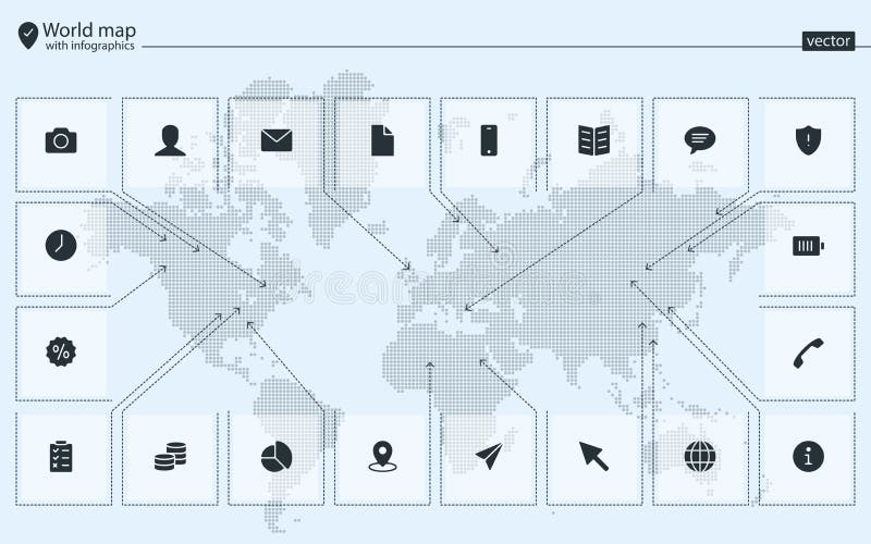Spot the Modern Conceptual Vector Map Stock Vector - Illustration of ...