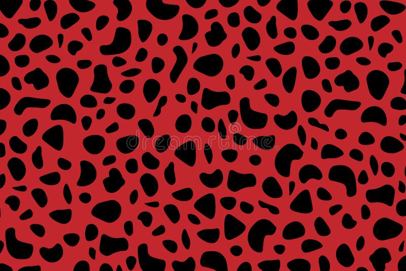 Spot Print Texture, Red Cow Skin Pattern, Vector Illustration Stock ...