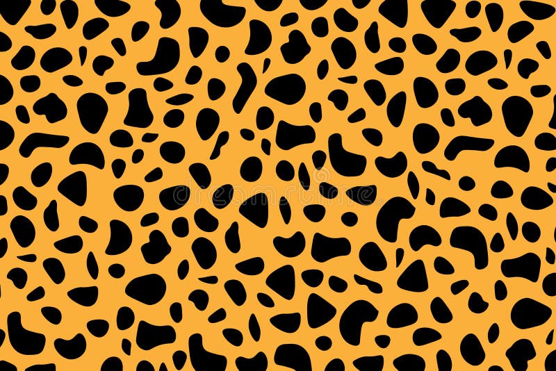 Spot Print Texture, Yellow Cow Skin Pattern, Vector Illustration Stock ...