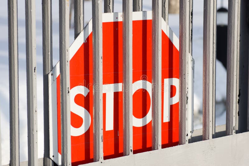 Spot sign of the fence stock photo. Image of forbidden - 68920012