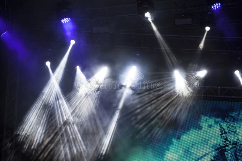 Spot Stage Lights at Concert Stock Photo - Image of festival ...