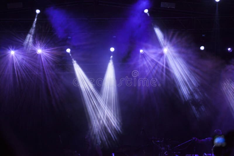 Spot Stage Lights at Concert Stock Photo - Image of musical, electric ...