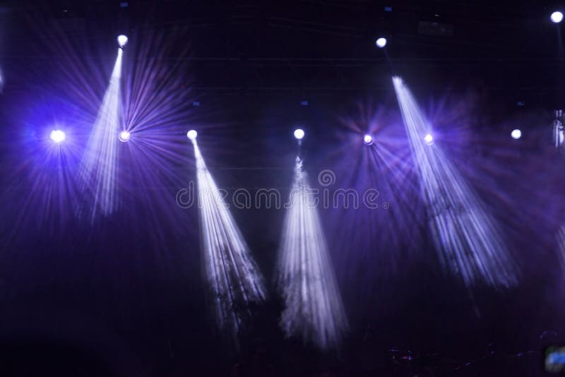 Spot Stage Lights at Concert Stock Image - Image of heads, equipment ...