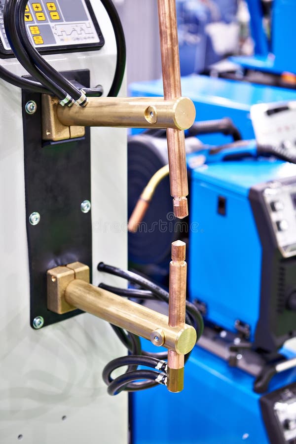 Spot welding machine stock image. Image of device, industrial - 342806163