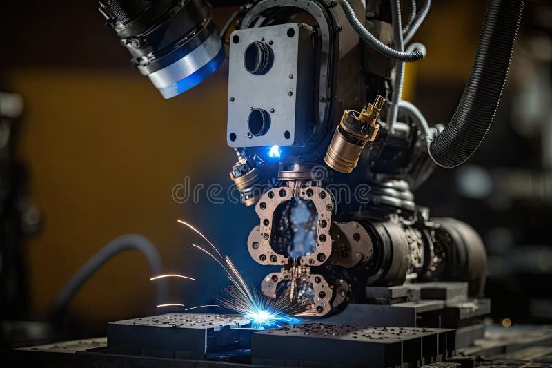 Spot Welding Robot Performing Delicate and Precise Weld on Intricate ...