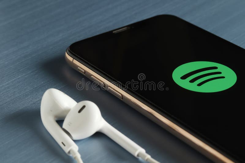 Spotify Application on Smartphone Screen Editorial Photo - Image of ...