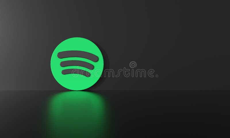 Spotify Logo with Space for Text and Graphics on Green Background. Top ...