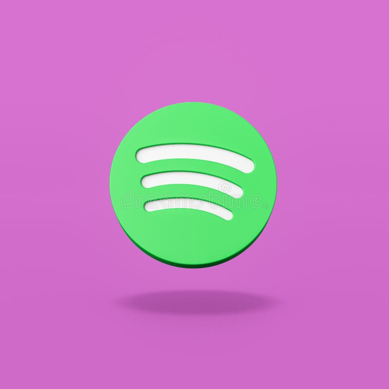 Spotify Logo on Flat Purple Background Editorial Stock Image ...