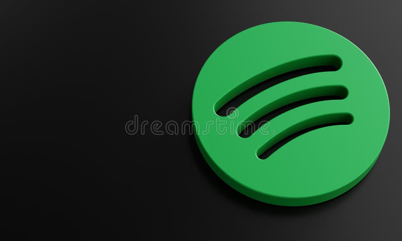Spotify Logo Minimal Simple Design Template. Copy Space 3D Editorial ...