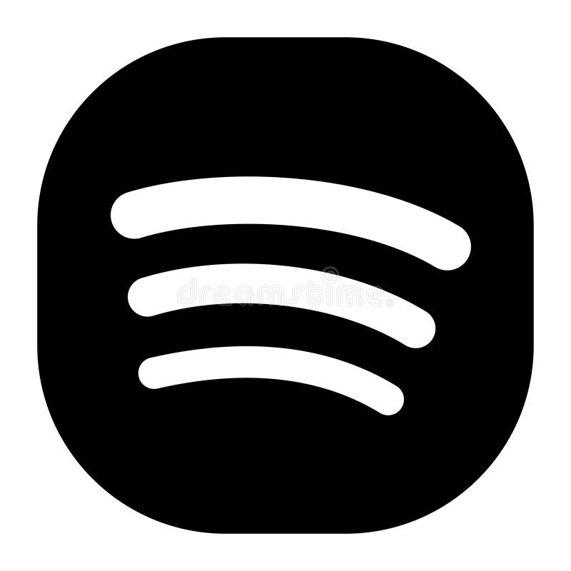 Spotify Music App Vector Icon Editorial Stock Image - Illustration of ...