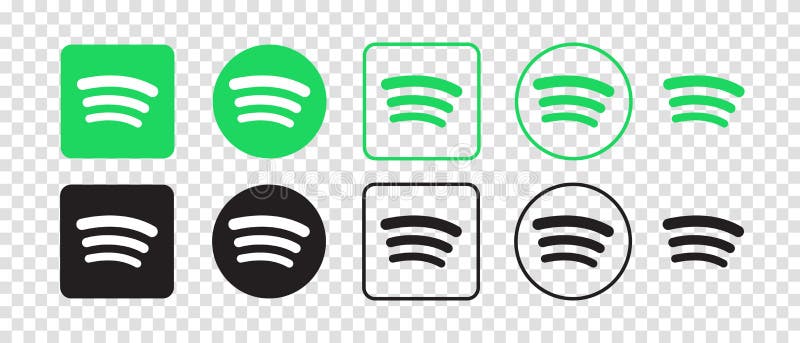 Spotify Vector Logo Icon Set. Vector Illustration Editorial Photography ...