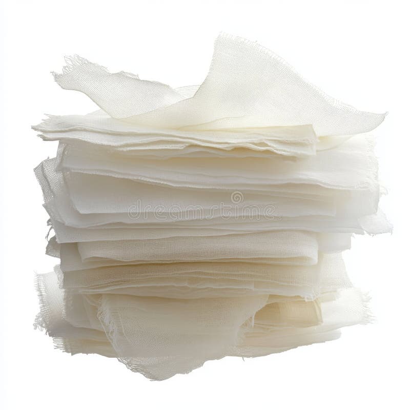 A Spotless Stack of White Gauze Pads, Suitable for Medical Use or First ...