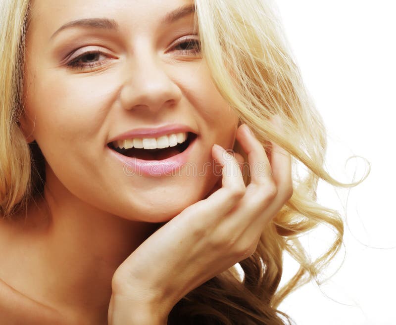 Spotless young blond woman stock image. Image of attractive - 37721359