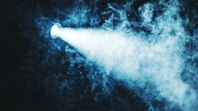 Spotlight Beam Cutting through Smoke. Stage Lighting Effect Stock ...