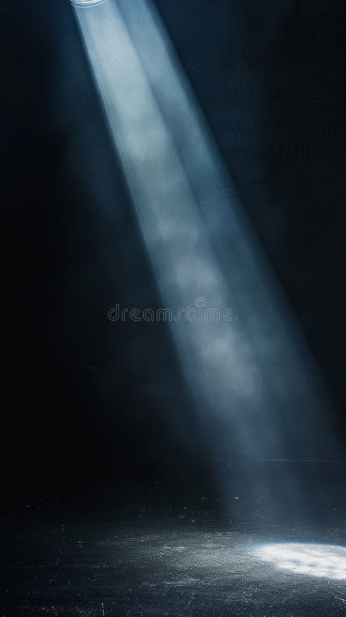 Spotlight Beam on Dark Empty Stage, Dramatic Lighting Concept Stock ...