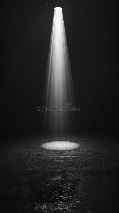 Spotlight Beam on Dark Surface, Isolated Light Stock Image - Image of ...