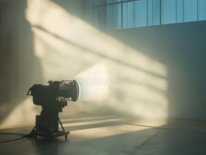 Spotlight Beam, Empty Room, Light and Shadow, Dramatic Lighting, Single Light Source, Studio ...