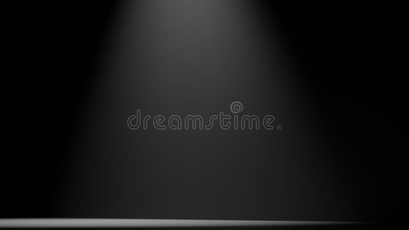 Spotlight on a Black Background Lighting from Above. Intense Lights and ...