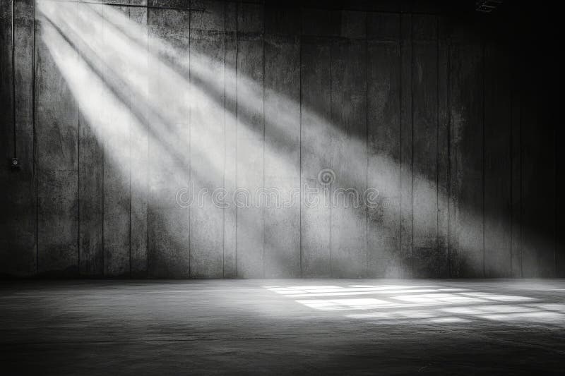 A Spotlight in a Black Studio Room is Used To Highlight Products and ...