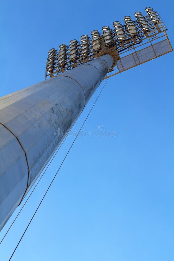 A spotlight on blue sky stock image. Image of illuminated - 40922007